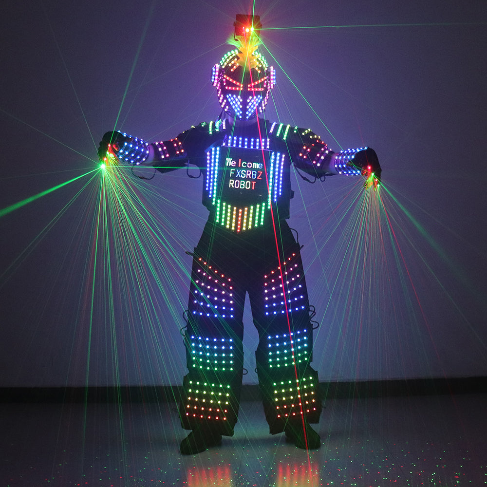 Full Color Pixel LED Robot Suit Costume Traje LED Lights Luminous Jack