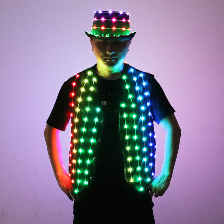 Men's LED Clothing,LED Vests,LED Jackets,Luminous Suits,Fiber Optic ...