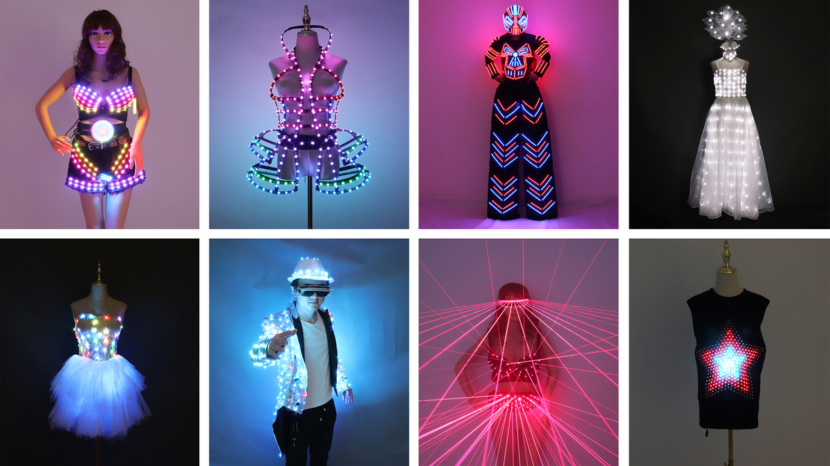 LED Robot Suit LED Costume Laser Props Luminous Clothing FXSRBZ