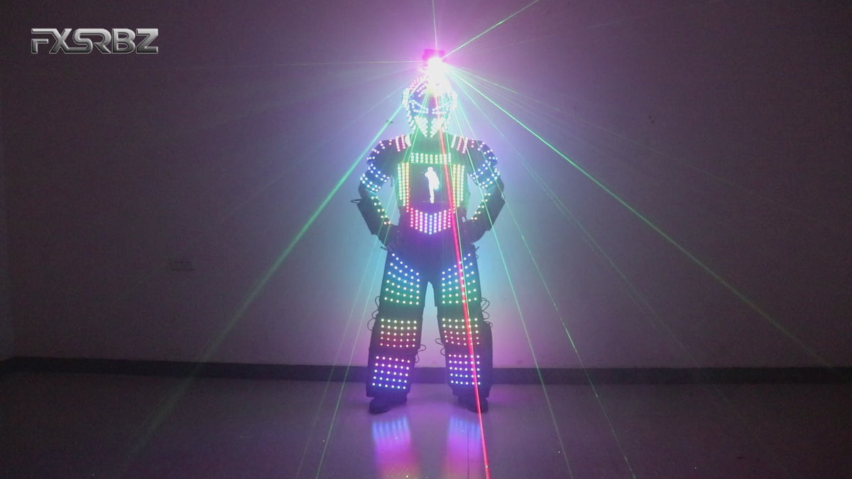 Full Color Pixel LED Robot Suit Costume Traje LED Lights Luminous Jack