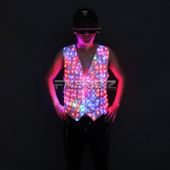 Men's LED Clothing,LED Vests,LED Jackets,Luminous Suits,Fiber Optic ...