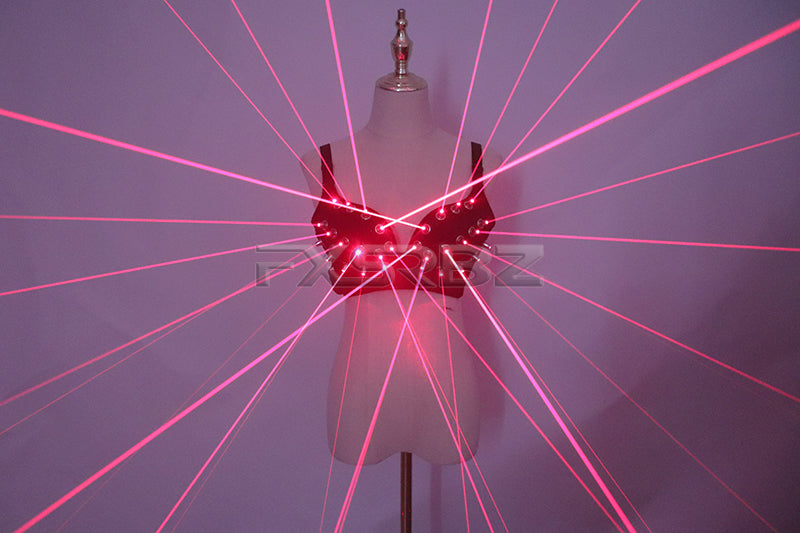 Fashion Red Laser Bra Luminous Sexy Lady Bra Laser Show Stage Costumes ...