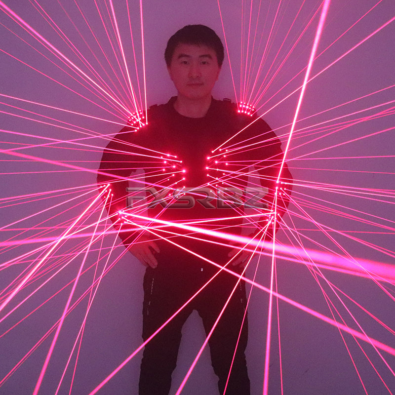 New Laser Armor Costumes Red Laser Waistcoat LED Clothing Laser Man St ...